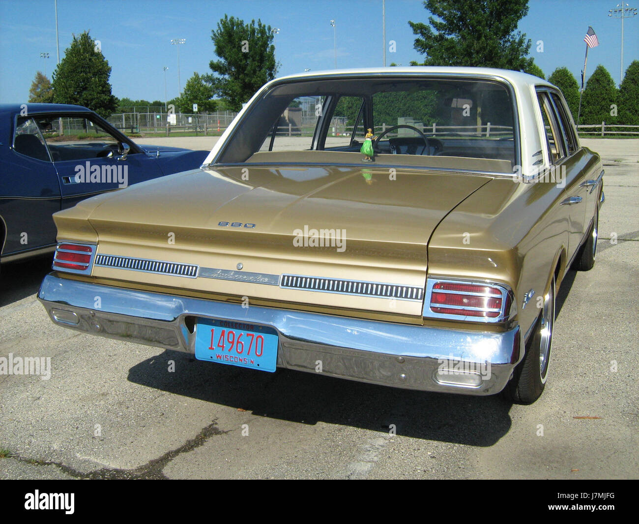 1963 Rambler Ambassador 880 sedan gold white K r Stock Photo - Alamy