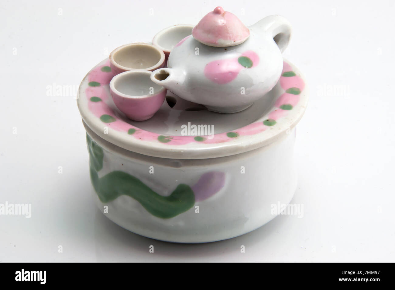 The small size of ceramic tea set Stock Photo - Alamy
