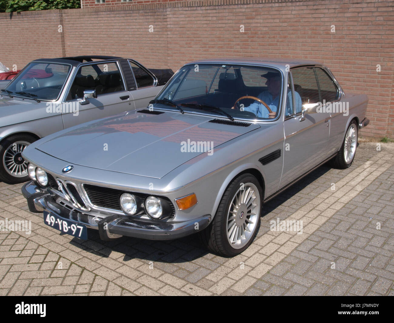 This photograph showcases the 1975 BMW 3.0 CS, a classic luxury car ...