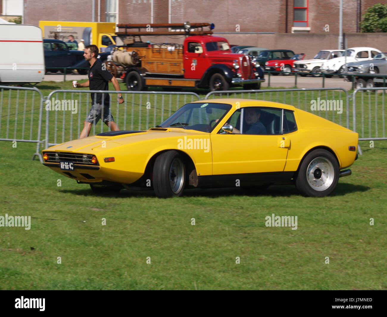 This photograph captures the 1971 Saab Sonnett III V4, a compact sports ...