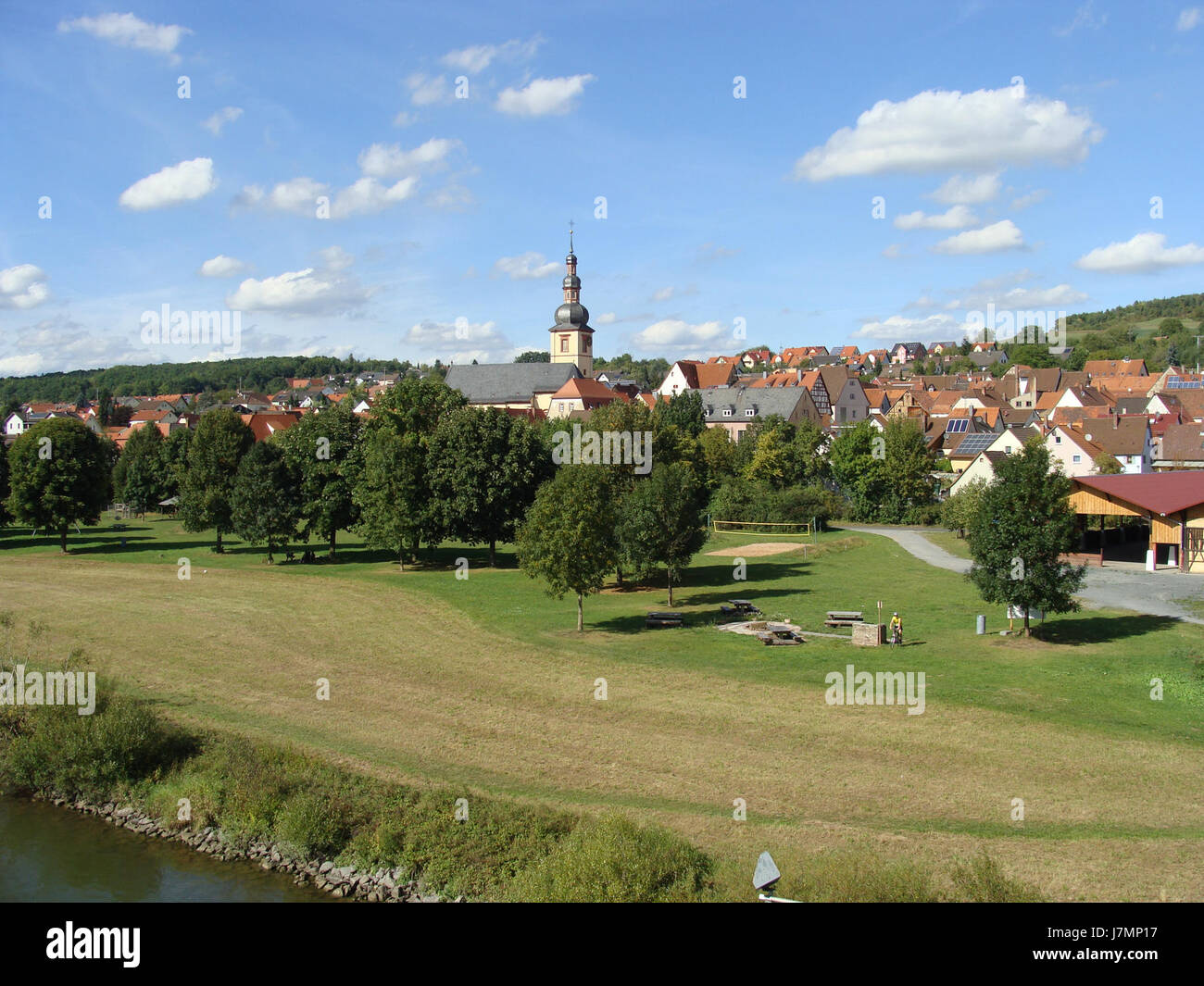 A photograph from 2011 in Maintal, Germany, shows the town of Lengfurt ...