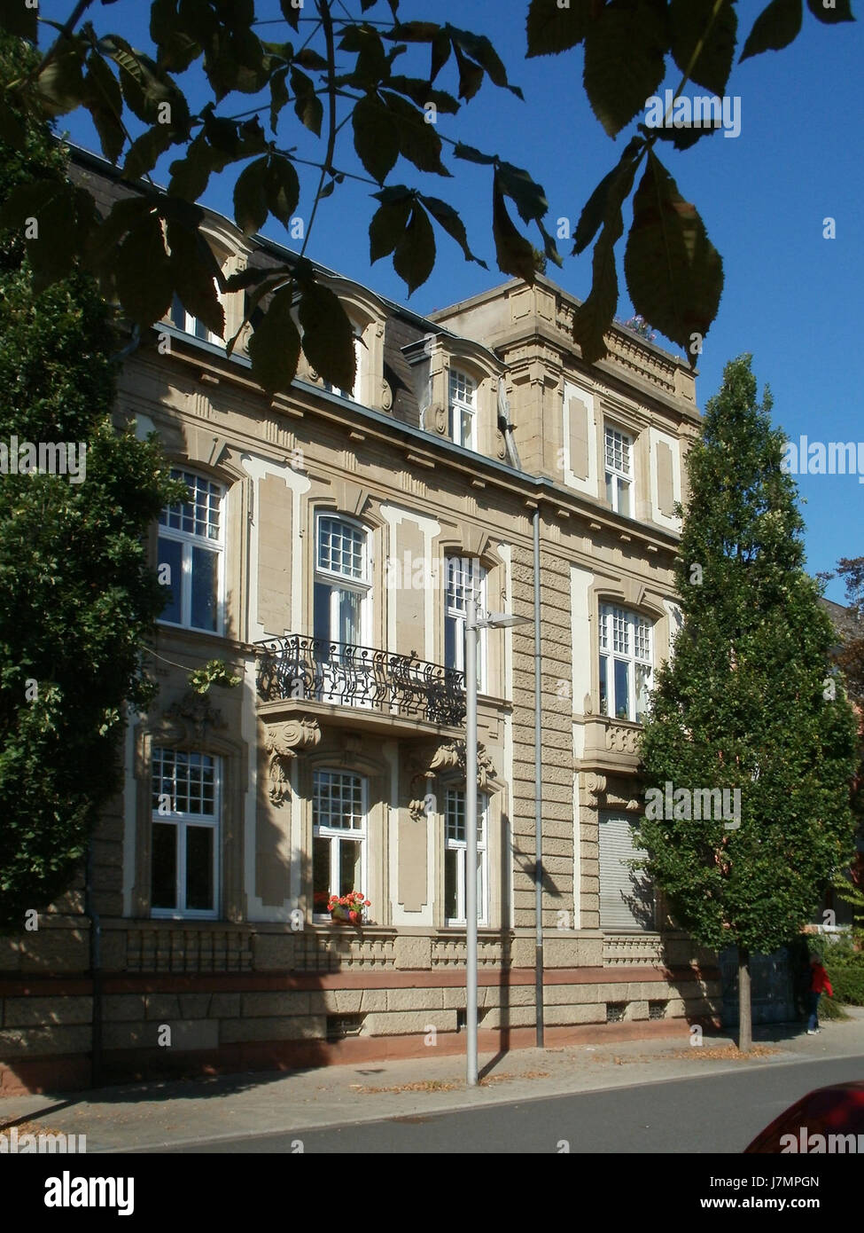 The image features the Bahnhofsanlage (train station complex) in ...