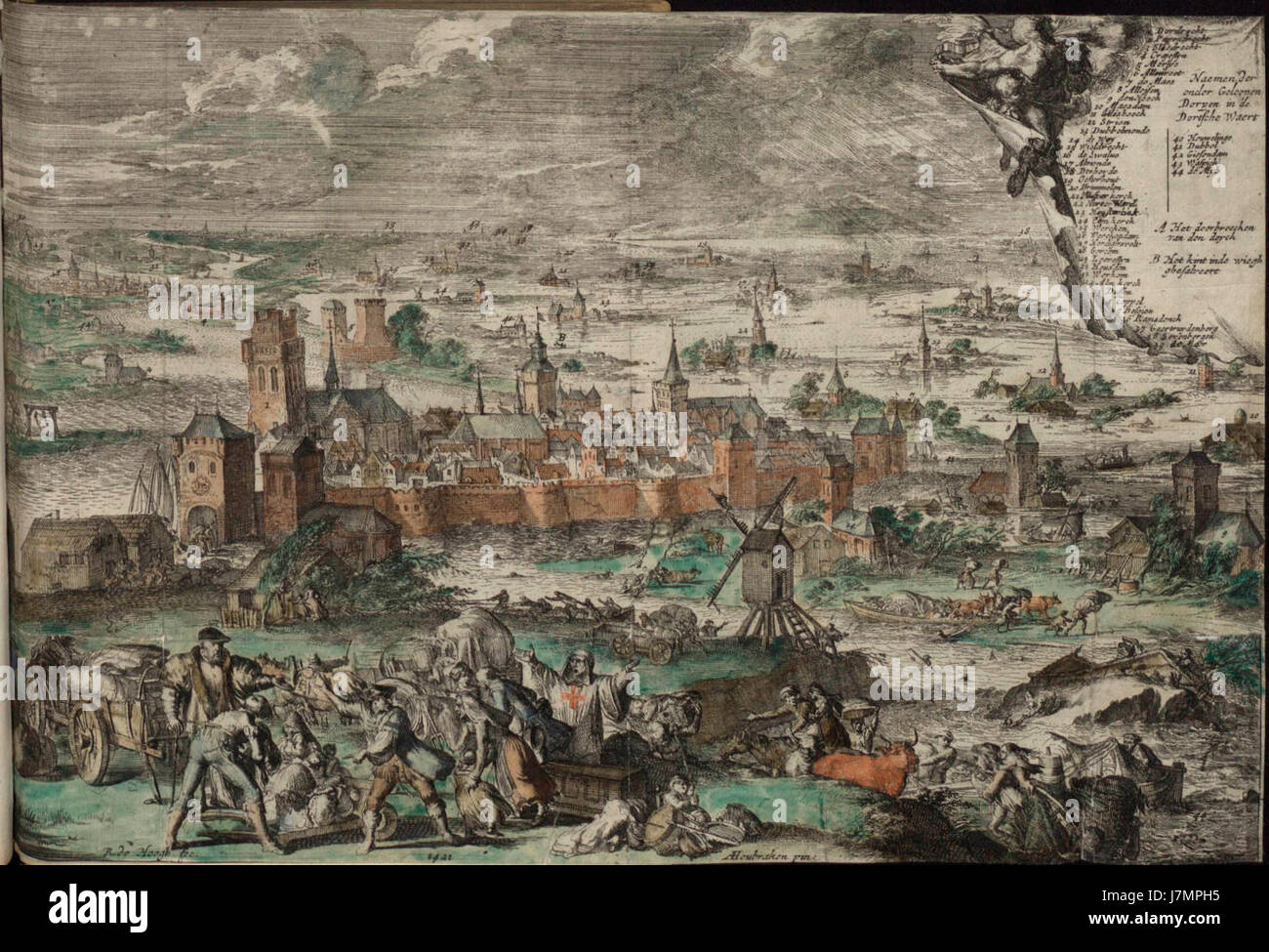 Arnold Houbraken and Romeyn de Hooghe St. Elisabeth vloed 1421 Mathias ...