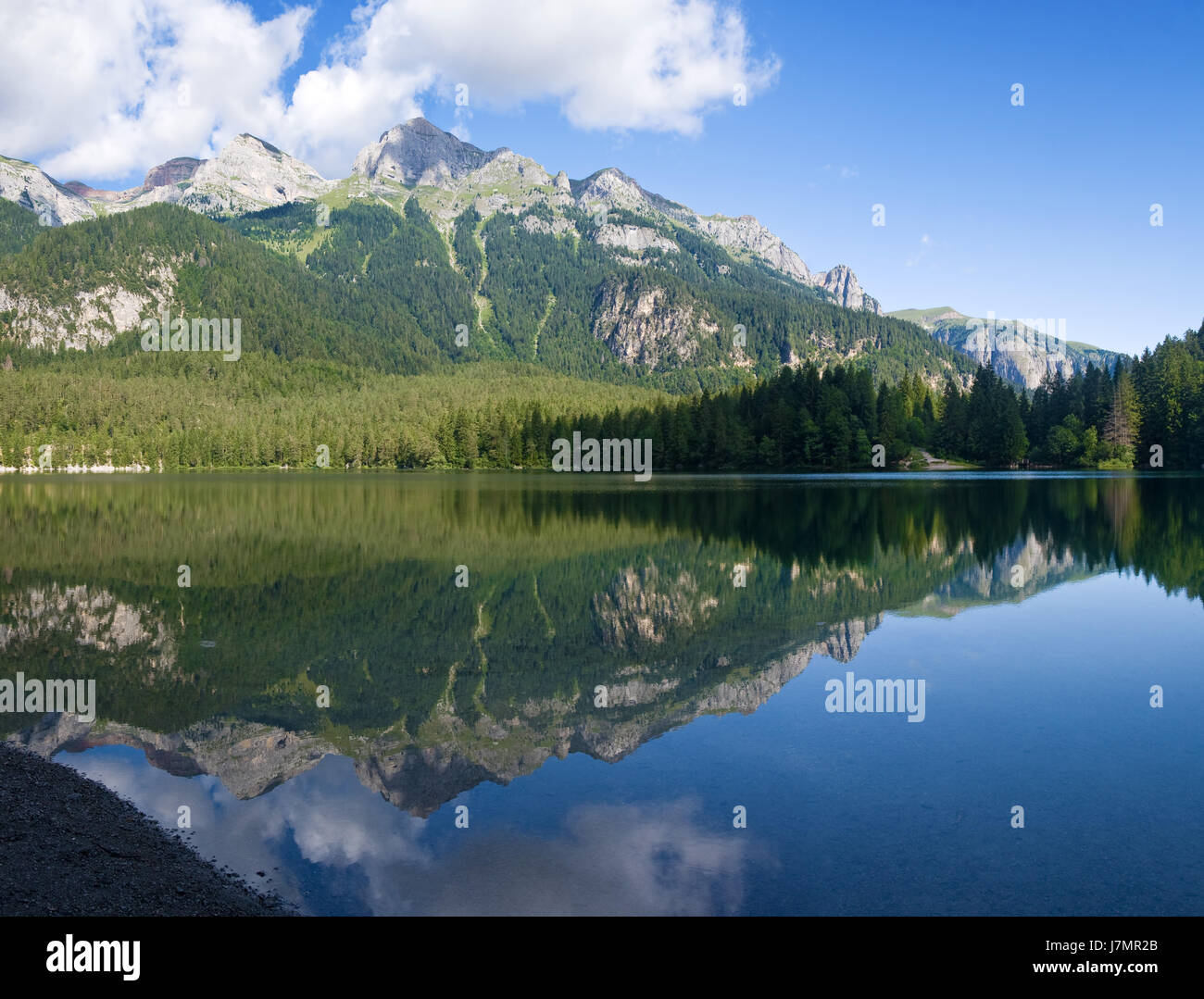 alps summer summerly reflection calm fresh water lake inland water ...