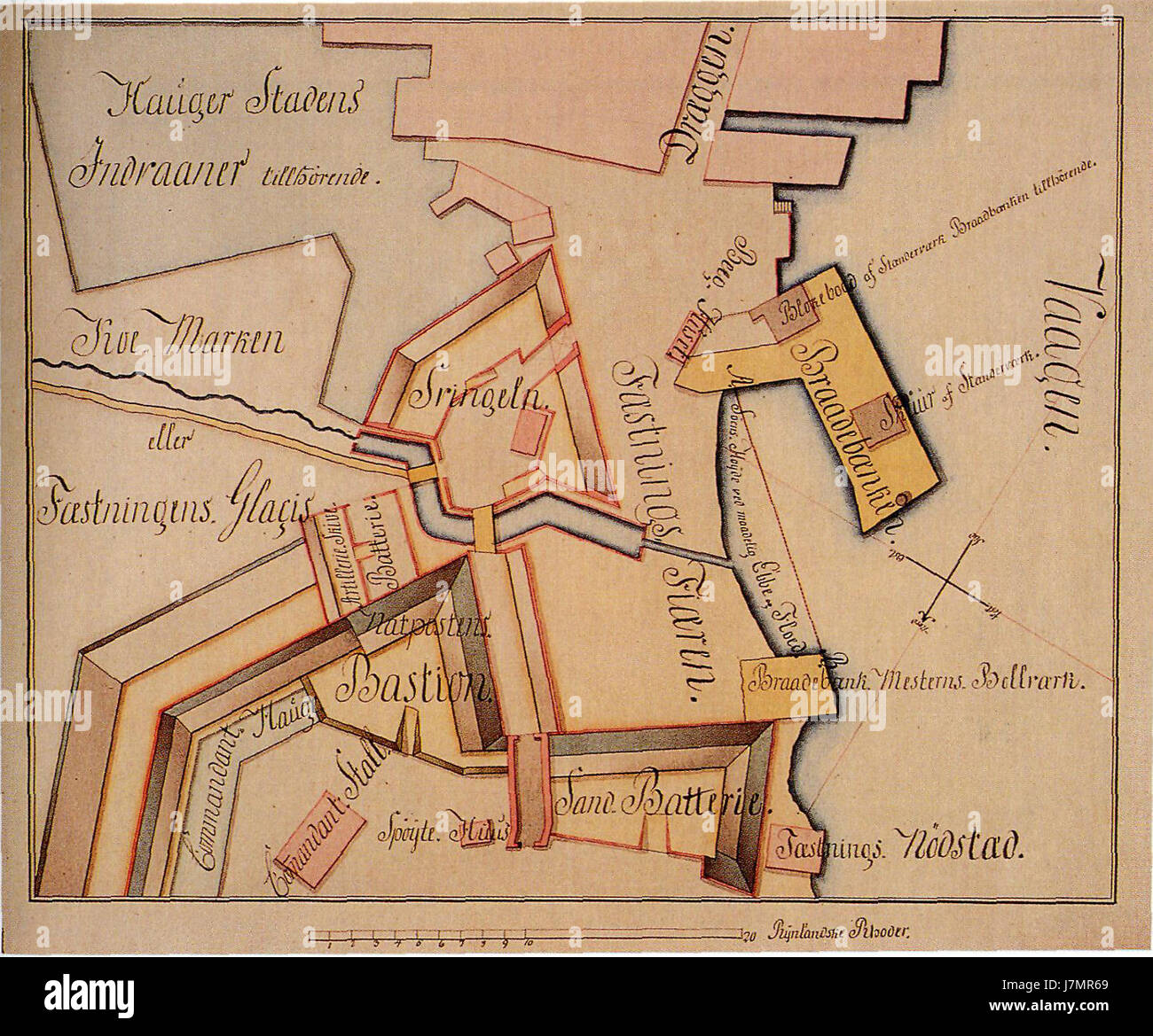 The Bradbenken Bergen map, created in 1783, provides a detailed ...