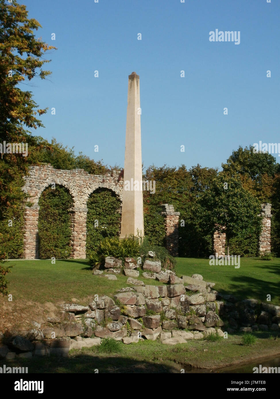 The Roman aqueduct in Schwetzingen, Germany, represents the engineering ...