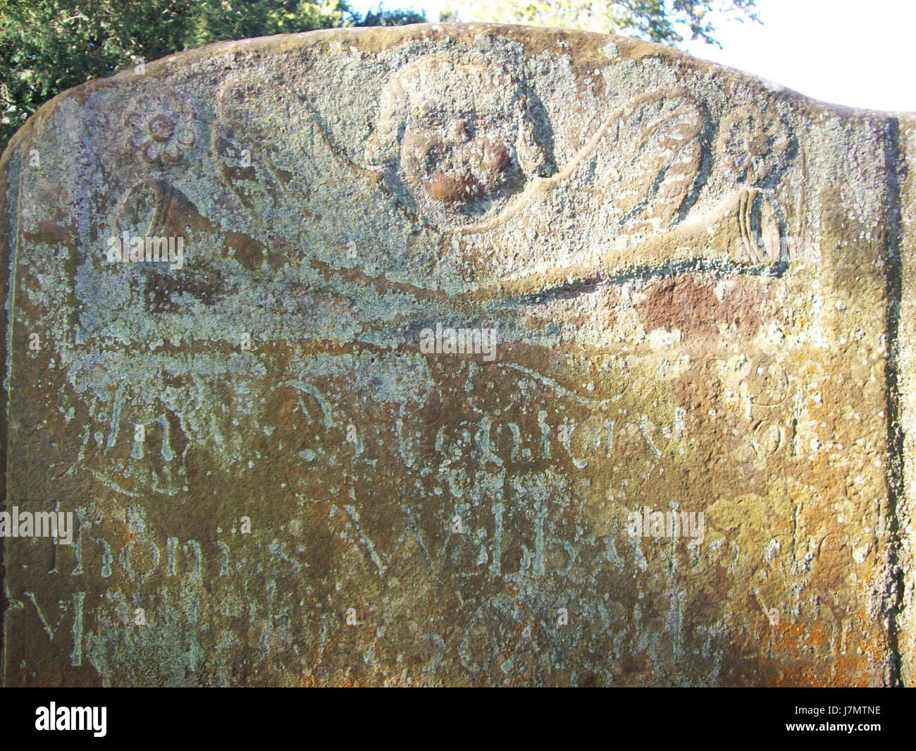 18th century headstone Ashurst Kent Stock Photo - Alamy