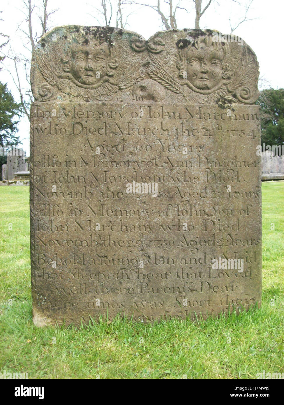 18th century gravestone, Penshurst Stock Photo - Alamy
