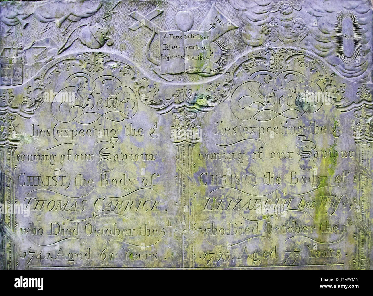 Gravestone 1700s hi-res stock photography and images - Alamy