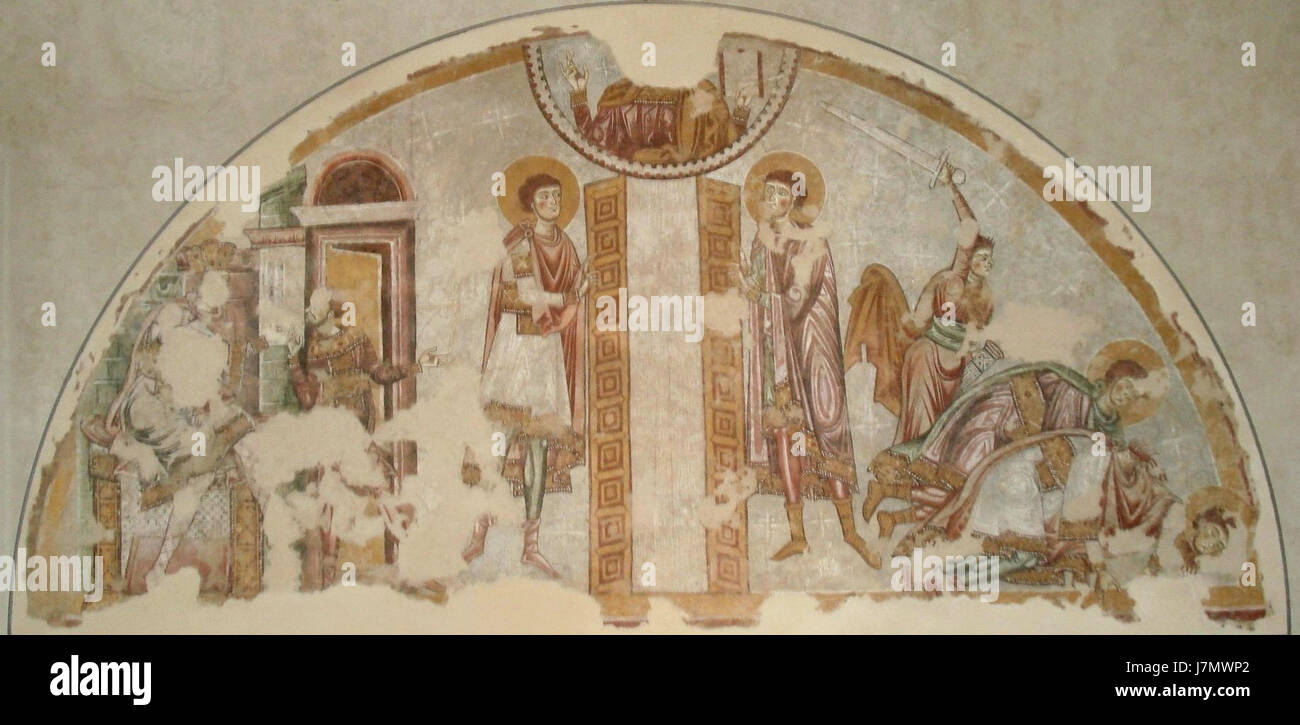 Alberto Sotio's painting 'Martirio dei santi Giovanni e Paolo' depicts ...