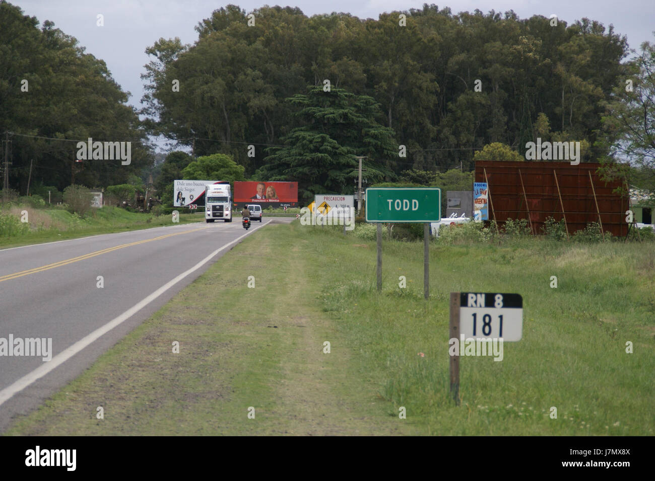 This image represents a scene from Ruta Nacional 8 in Argentina ...