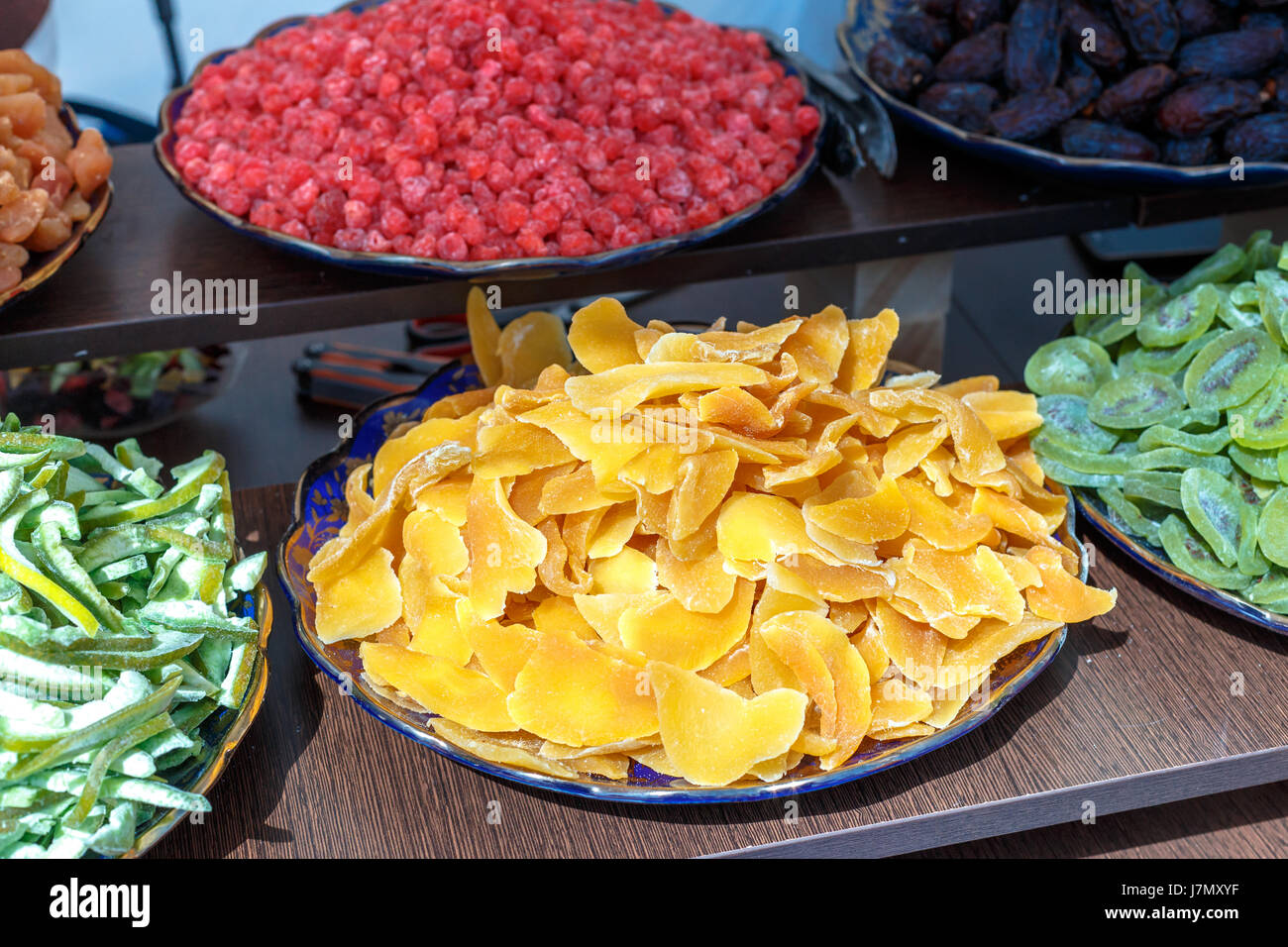 Colorful candied and crystallized fruits assortment Stock Photo - Alamy