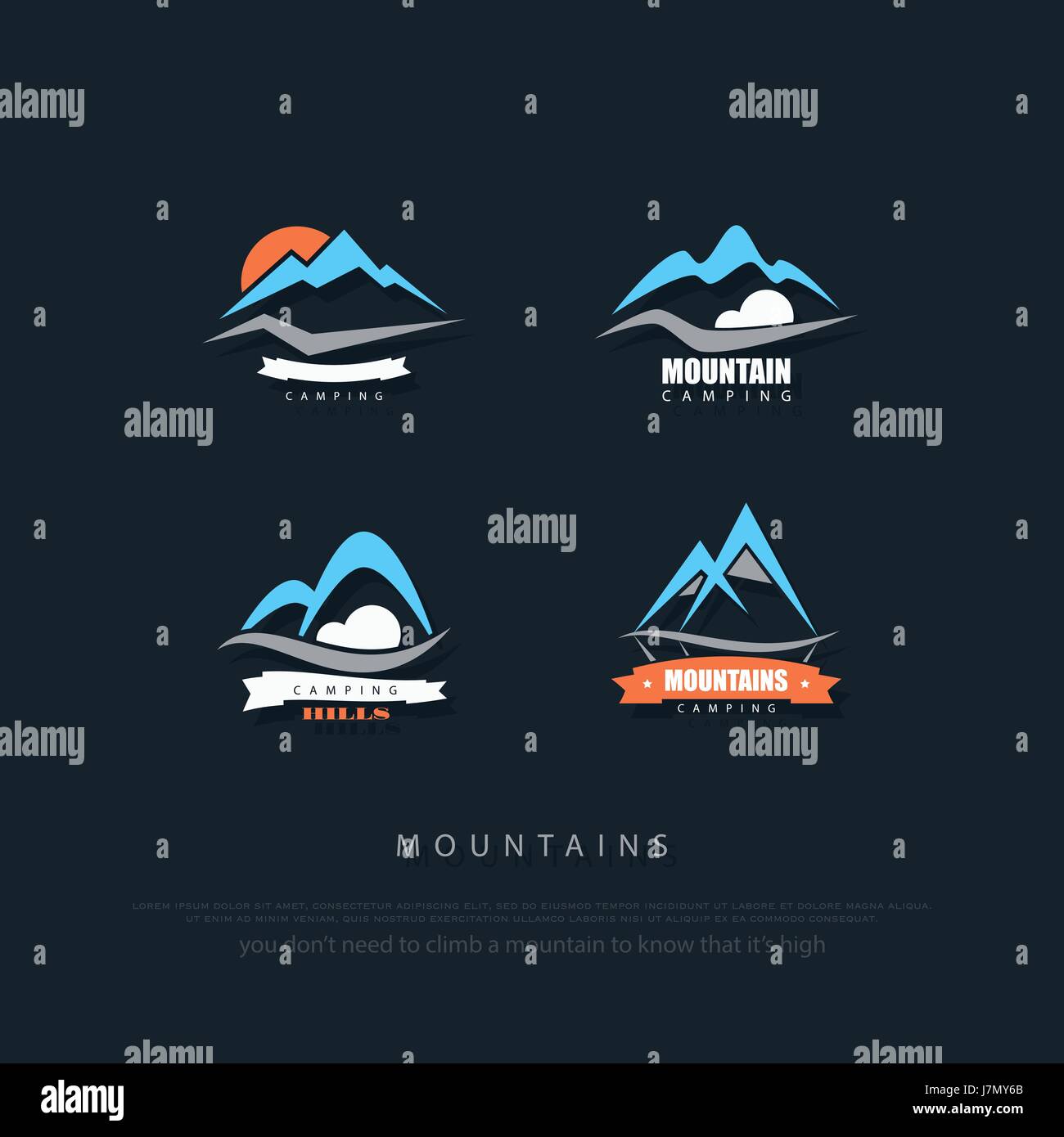 Adventure alpinism mountains Stock Vector Images - Alamy