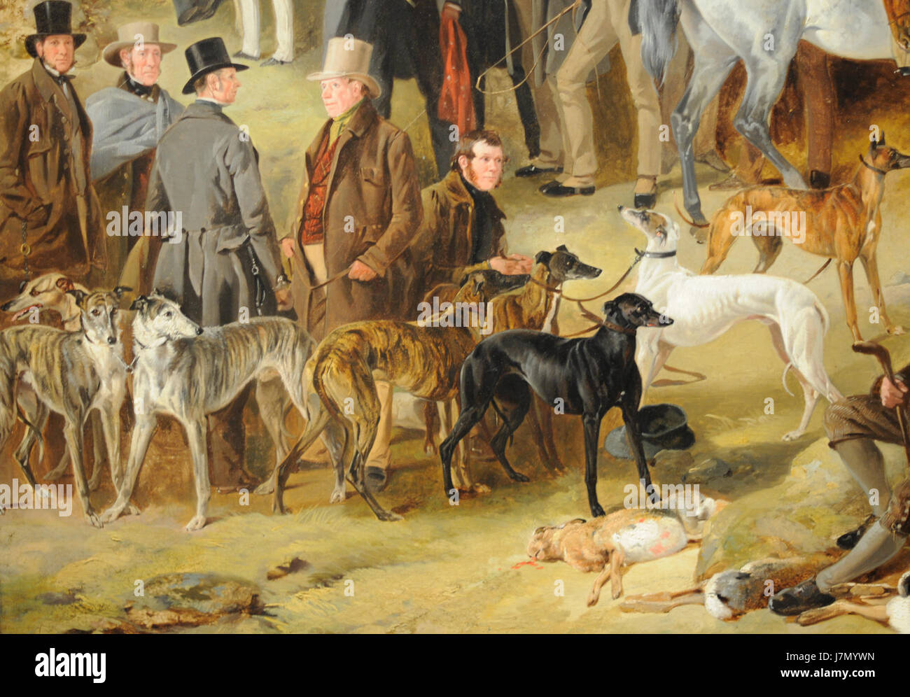 This artwork by Ansdell showcases a detailed scene of a Caledonian ...