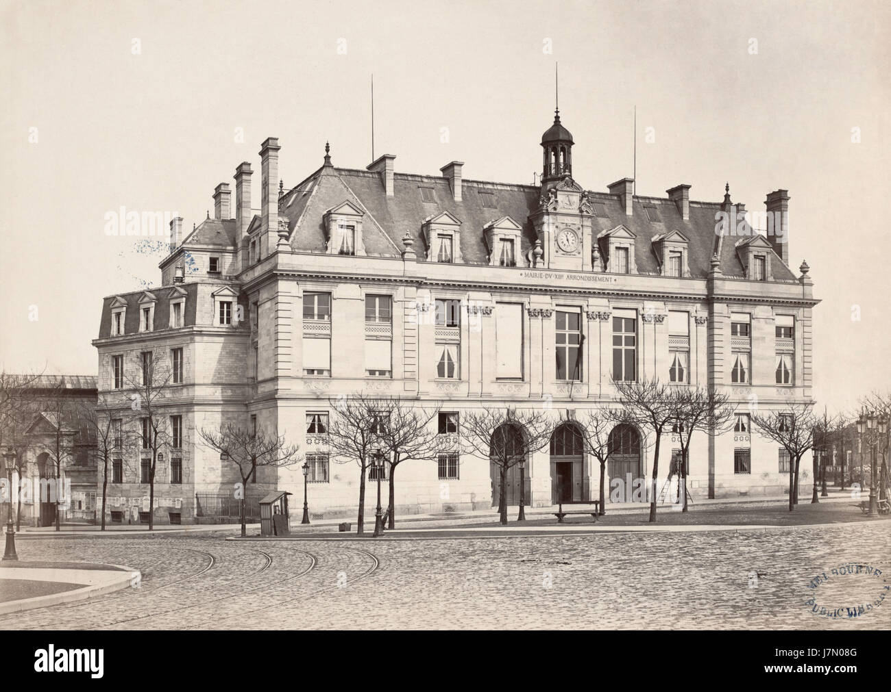Charles Marville, Mairie du 13e Arrondissement Stock Photo - Alamy