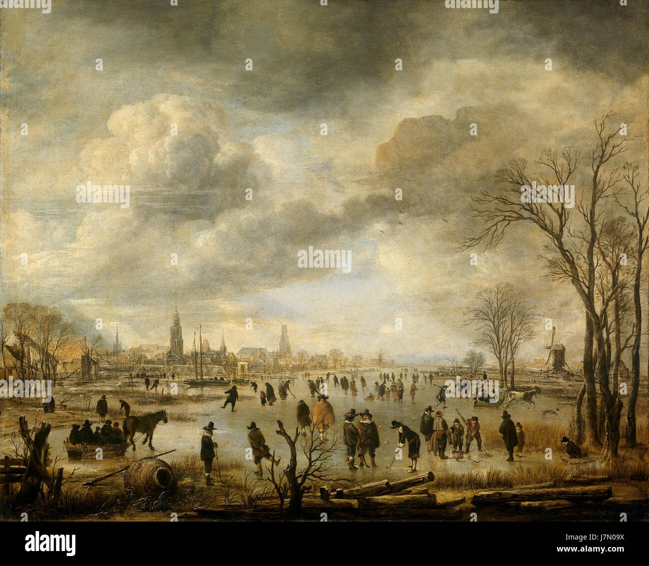 Aert van der Neer was a Dutch landscape painter known for his depiction ...