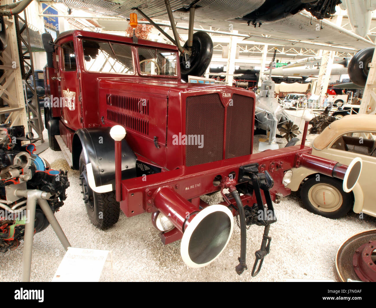 A 1940 photograph of a Faun ZR tractor, showcasing its design and ...