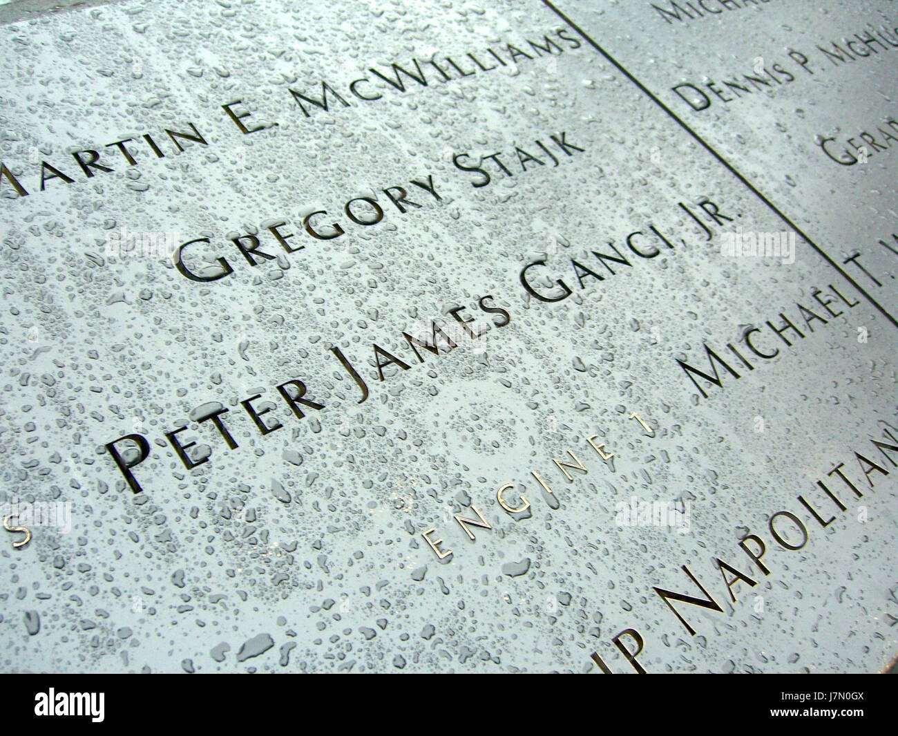 This title likely refers to an image or depiction of Peter J. Ganci Jr ...