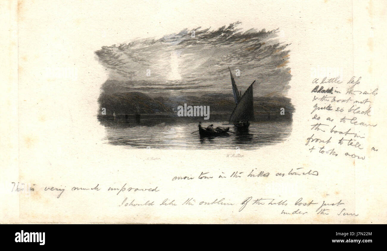 Engraving titled 'Sestos and Abydos,' created by William Miller after ...