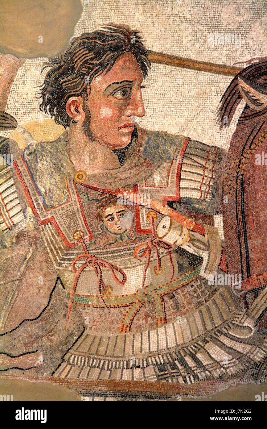 Alexander Mosaic high res fragment Stock Photo - Alamy