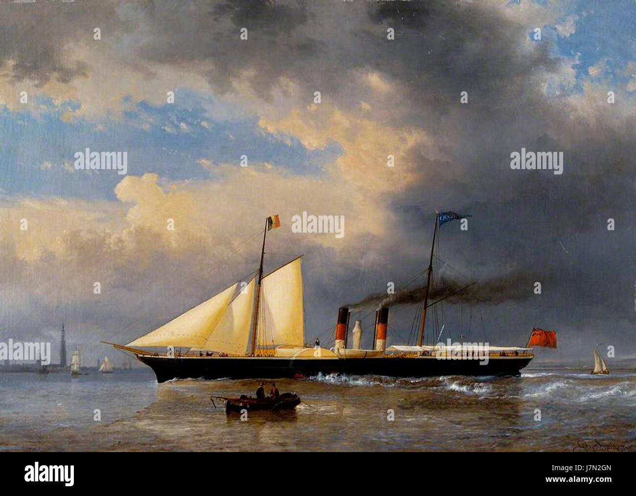 Paddle steamer drawing hi-res stock photography and images - Alamy