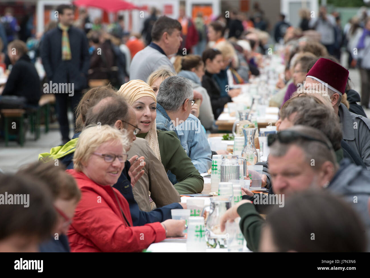 Participants in the the German Protestant Church Congress pictured at ...