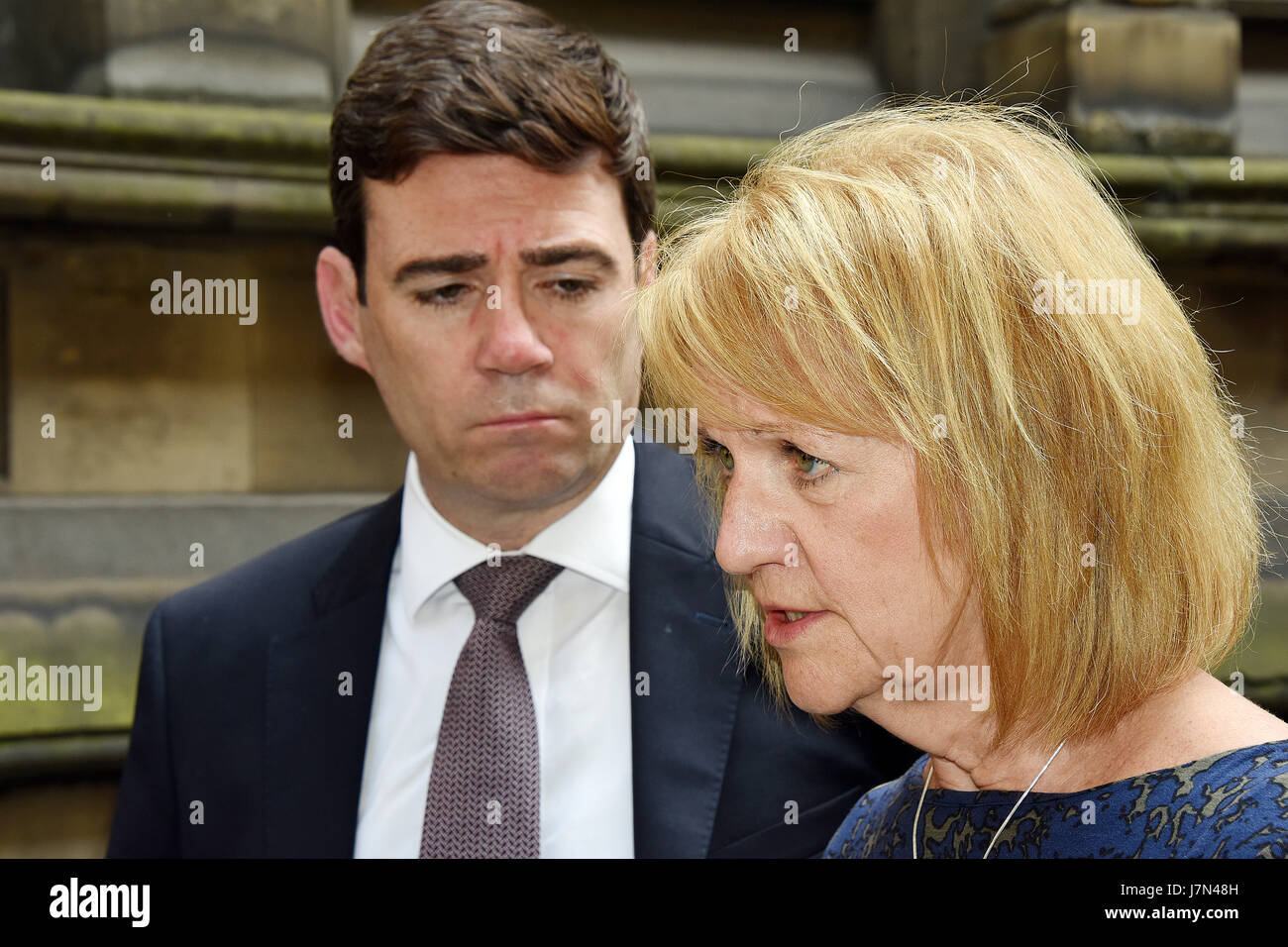 Andy Burnham Manchester Mayor and Deputy Mayor Baroness Beverley Hughes ...