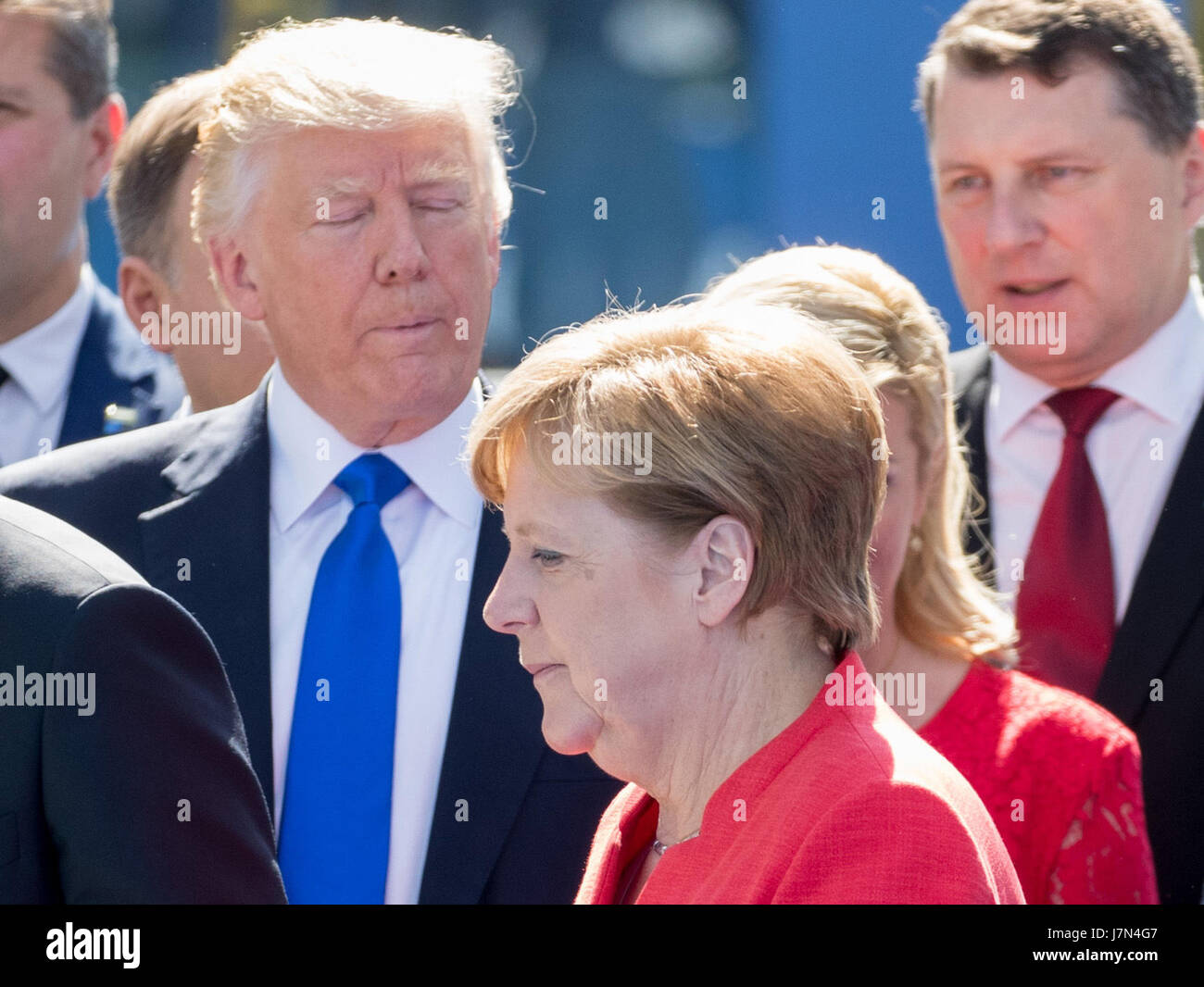 Brussels, Belgium. 25th May, 2017. German Chancellor Angela Merkel (CDU ...