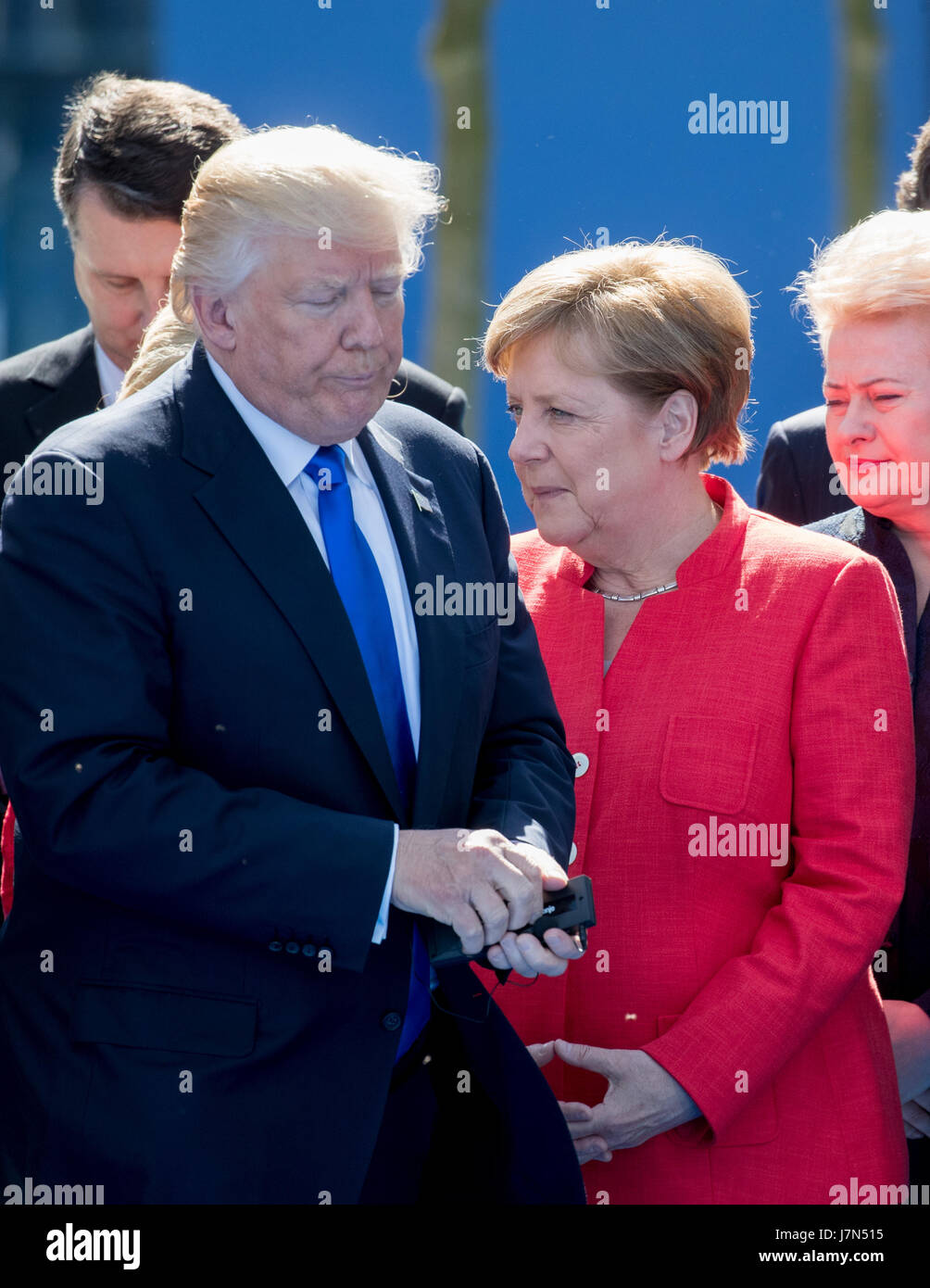 Brussels, Belgium. 25th May, 2017. German Chancellor Angela Merkel (CDU ...