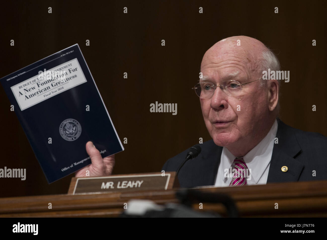 Washington Dc Usa 25th May 2017 Senator Patrick Leahy Questions