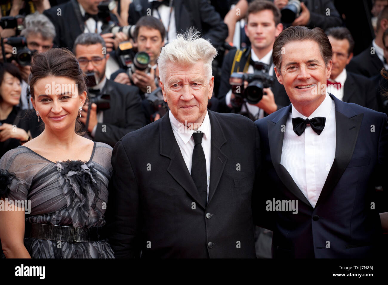 Emily Stofle, David Lynch and Kyle MacLachlan at Twin Peaks gala ...