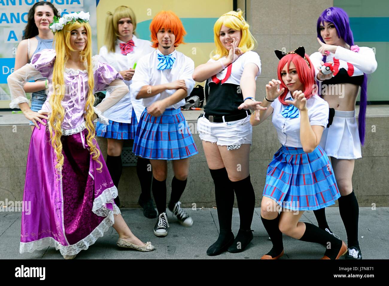 Madrid, Spain. 25th May 2017. Cosplayers wear costumes and fashion ...