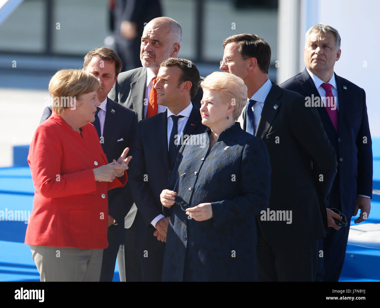 Brussels, Belgium. 25th May, 2017. German Chancellor Angela Merkel ...