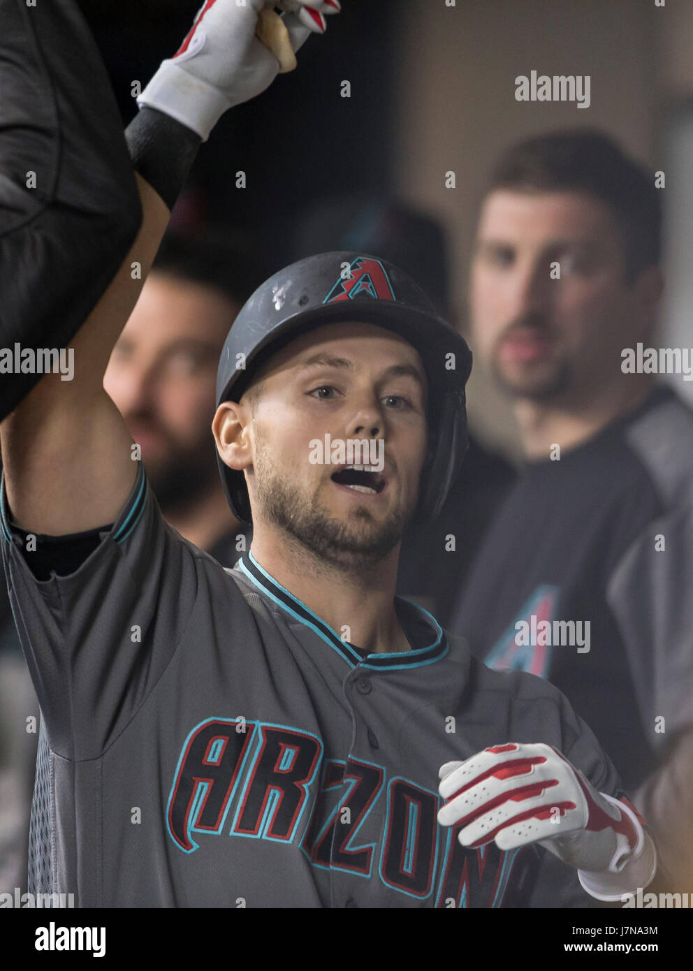 Milwaukee, WI, USA. 25th May, 2017. Arizona Diamondbacks shortstop ...
