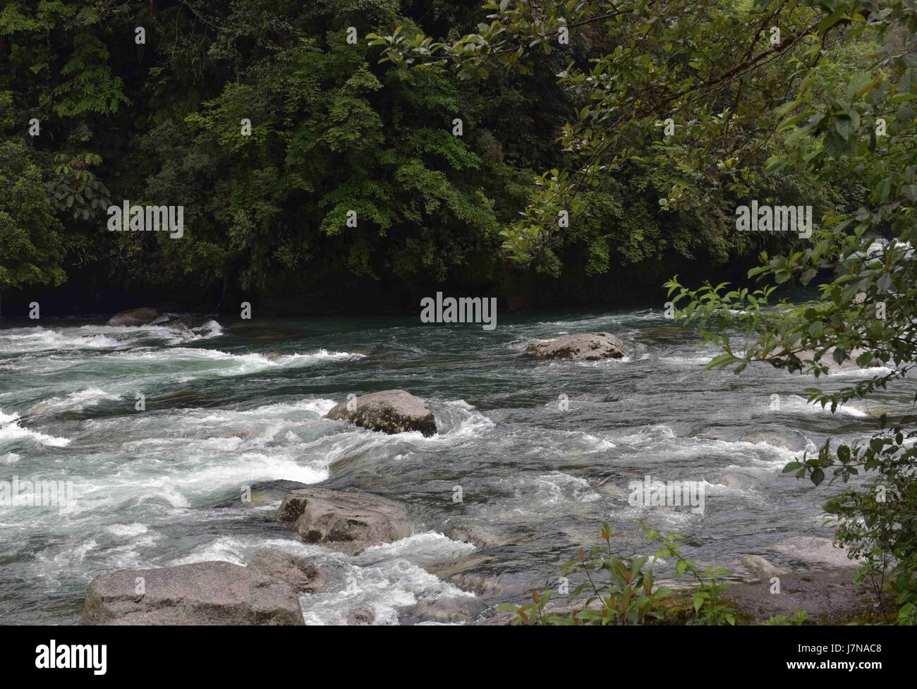Gongshan. 25th May, 2017. Photo taken on May 25, 2017 shows river water ...