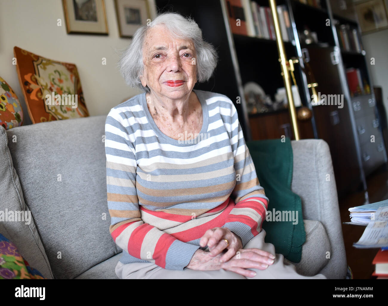 Berlin, Germany. 10th May, 2017. Holocaust survivor Margot Friedlander ...