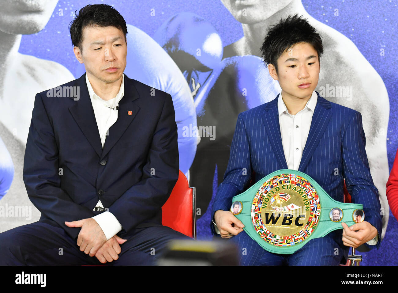 Tokyo, Japan. 21st May, 2017. (L-R) B.M.BHisashi Teraji, Ken Shiro ...
