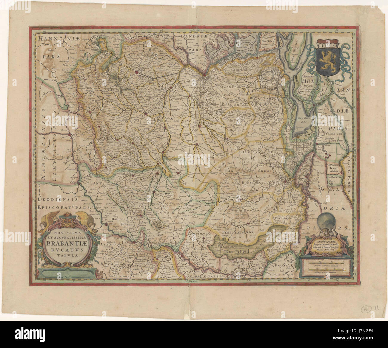 The 1629 Nov & Ac Brab Hondius refers to a historical map or document ...