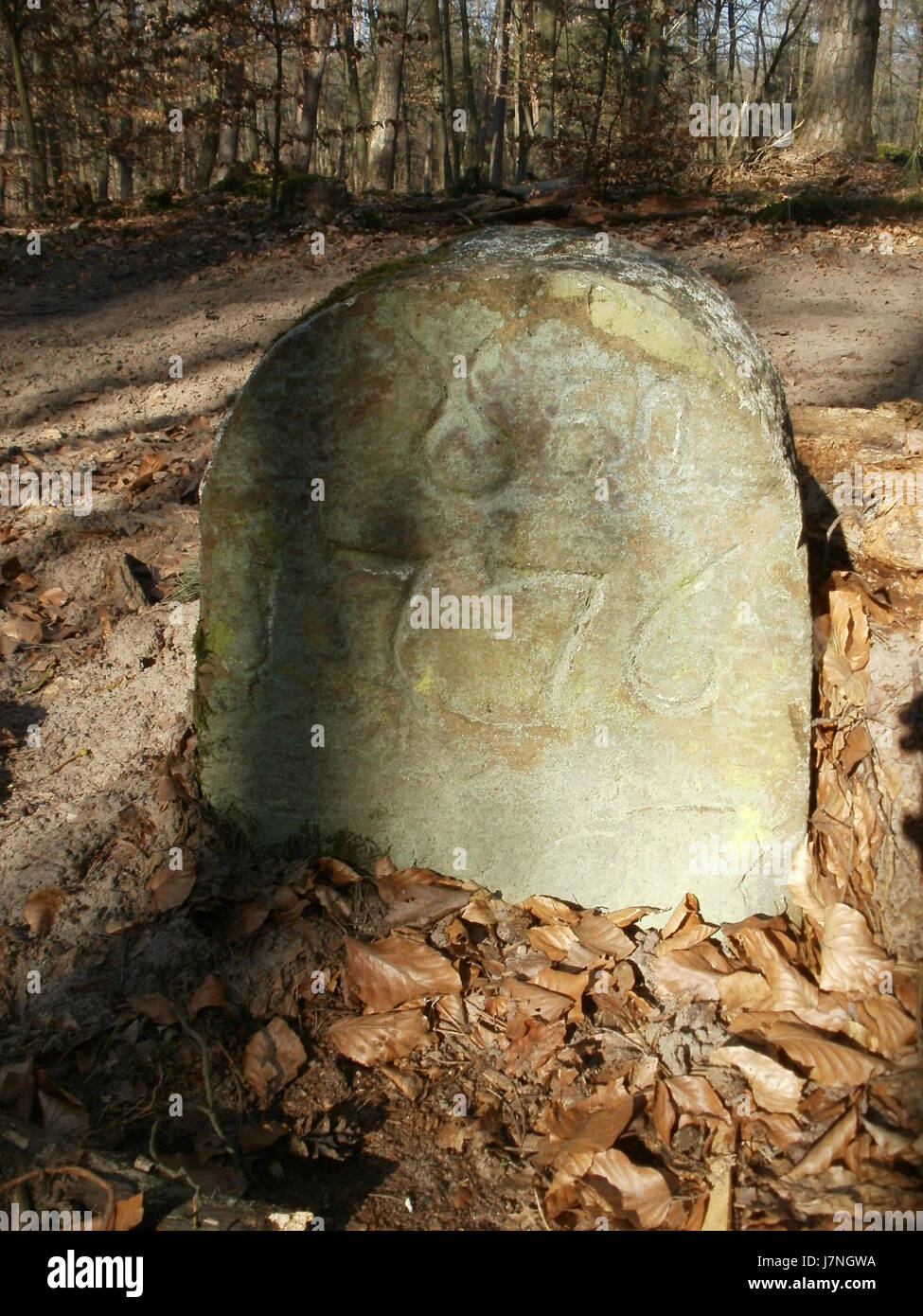 This title refers to a historical boundary stone (Grenzstein) called ...