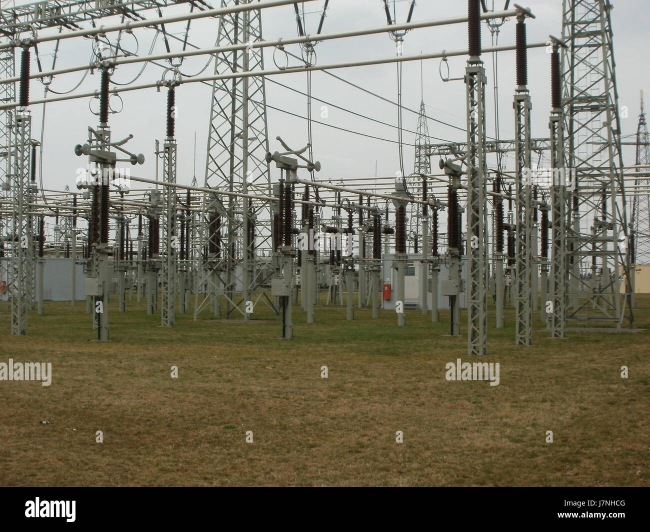 This image depicts the Umspannwerk (substation) in Altlussheim, Germany ...
