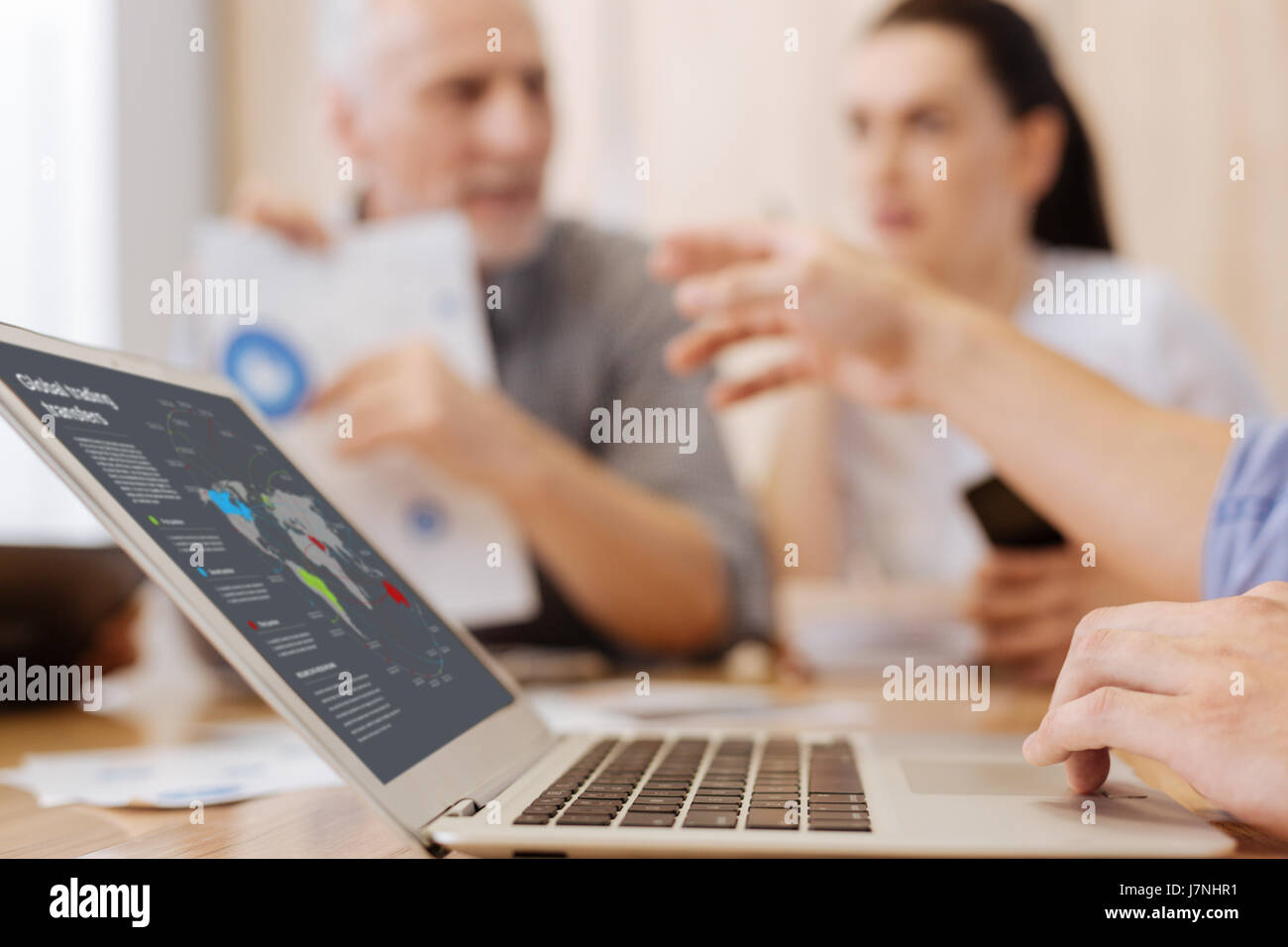 Modern innovating laptop being in use Stock Photo - Alamy
