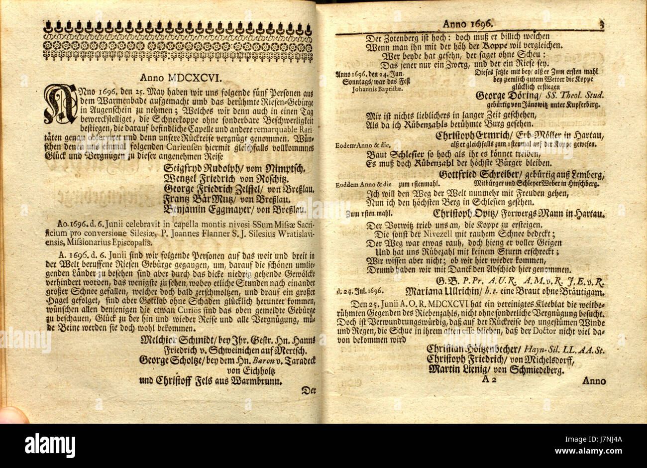 1736 dietrich brahn reisen auf das riesengebirge 22 Stock Photo - Alamy