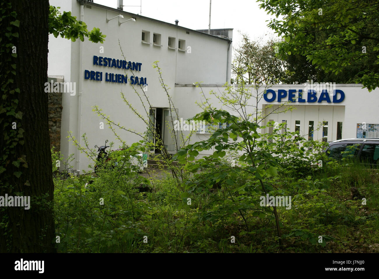 Opelbad in Wiesbaden, Germany, is a well-known open-air swimming pool ...