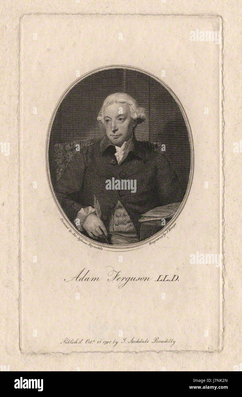 This portrait of philosopher Adam Ferguson was created by John Beugo ...