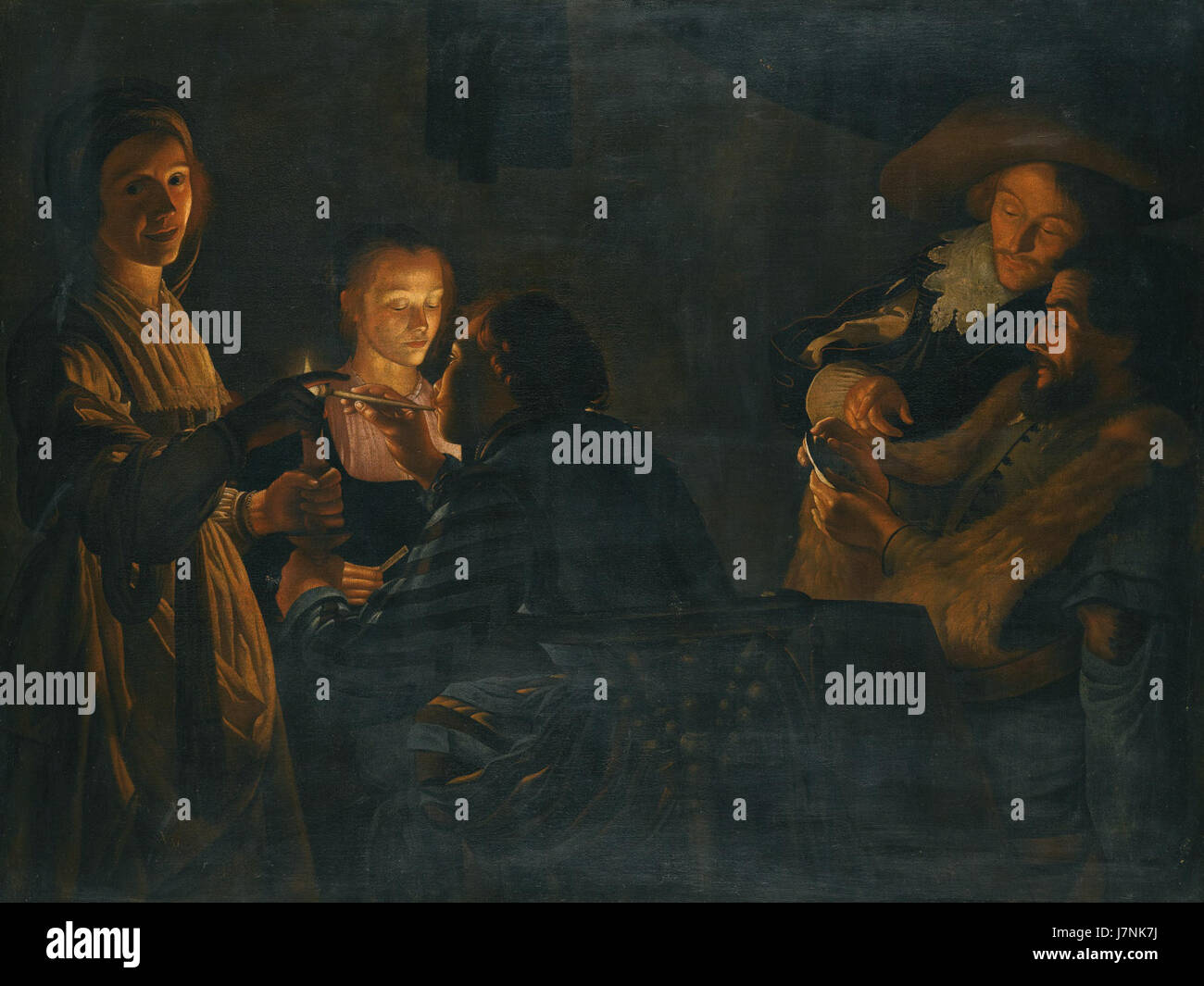 Adam de Coster Card Players Stock Photo - Alamy