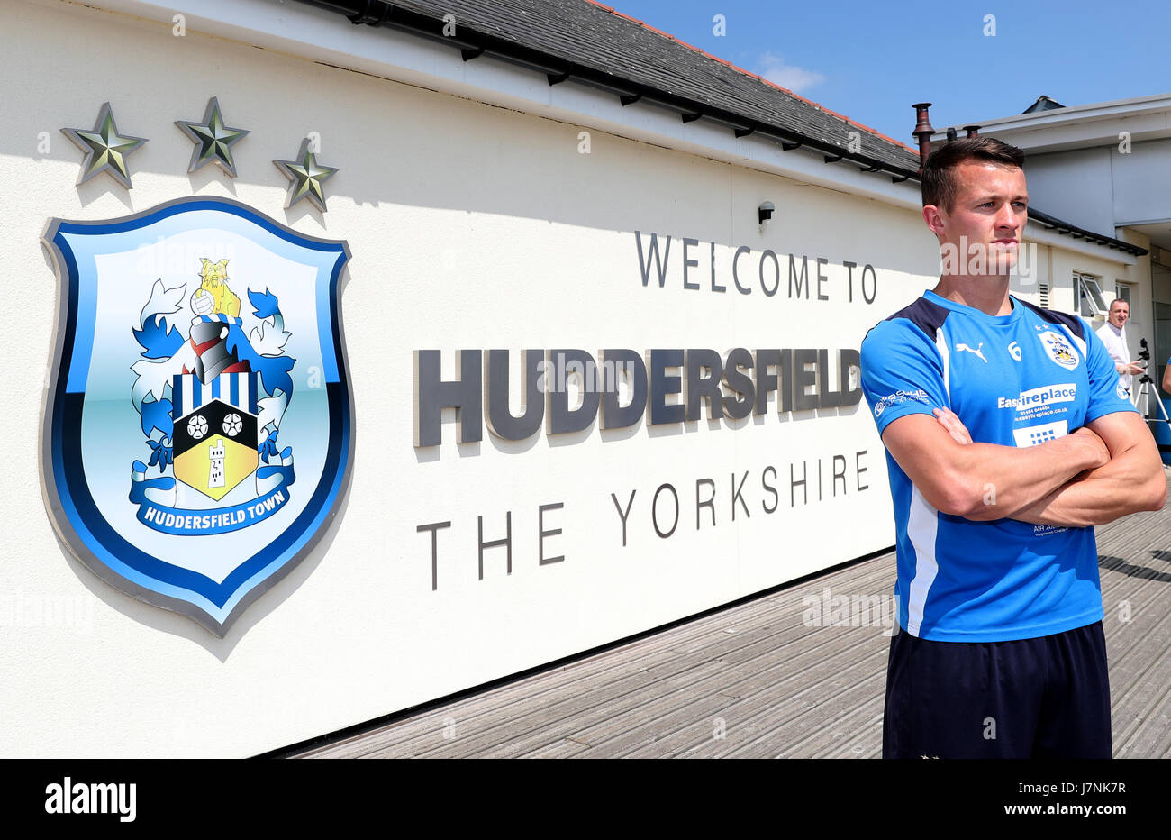 Huddersfield Town's Jonathan Hogg poses for a photo at PPG Canalside ...