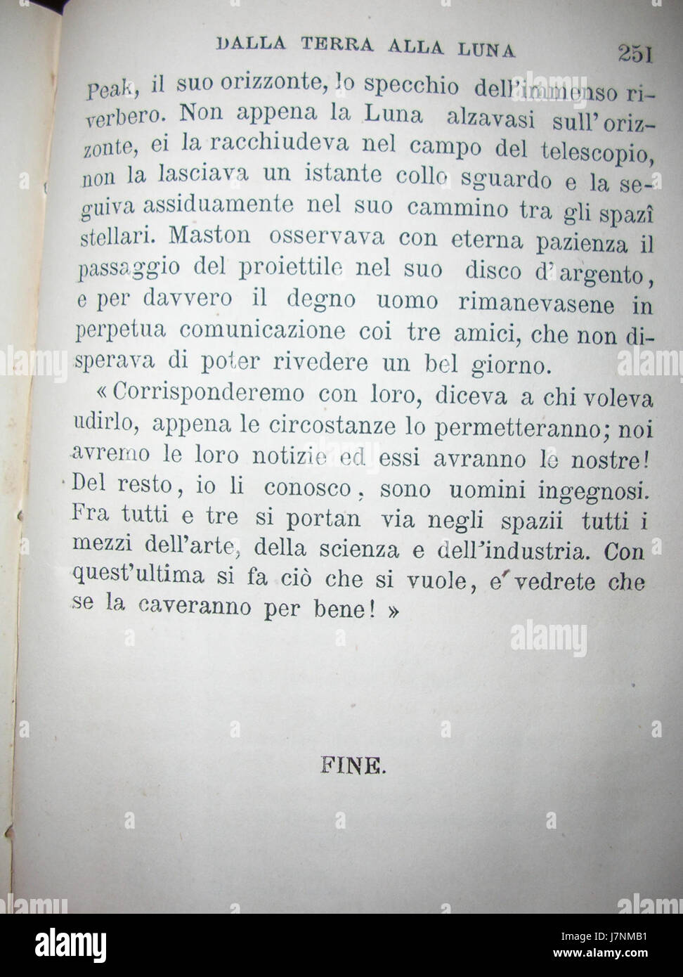 Dalla Terra alla Luna (From the Earth to the Moon) is a 19th-century ...