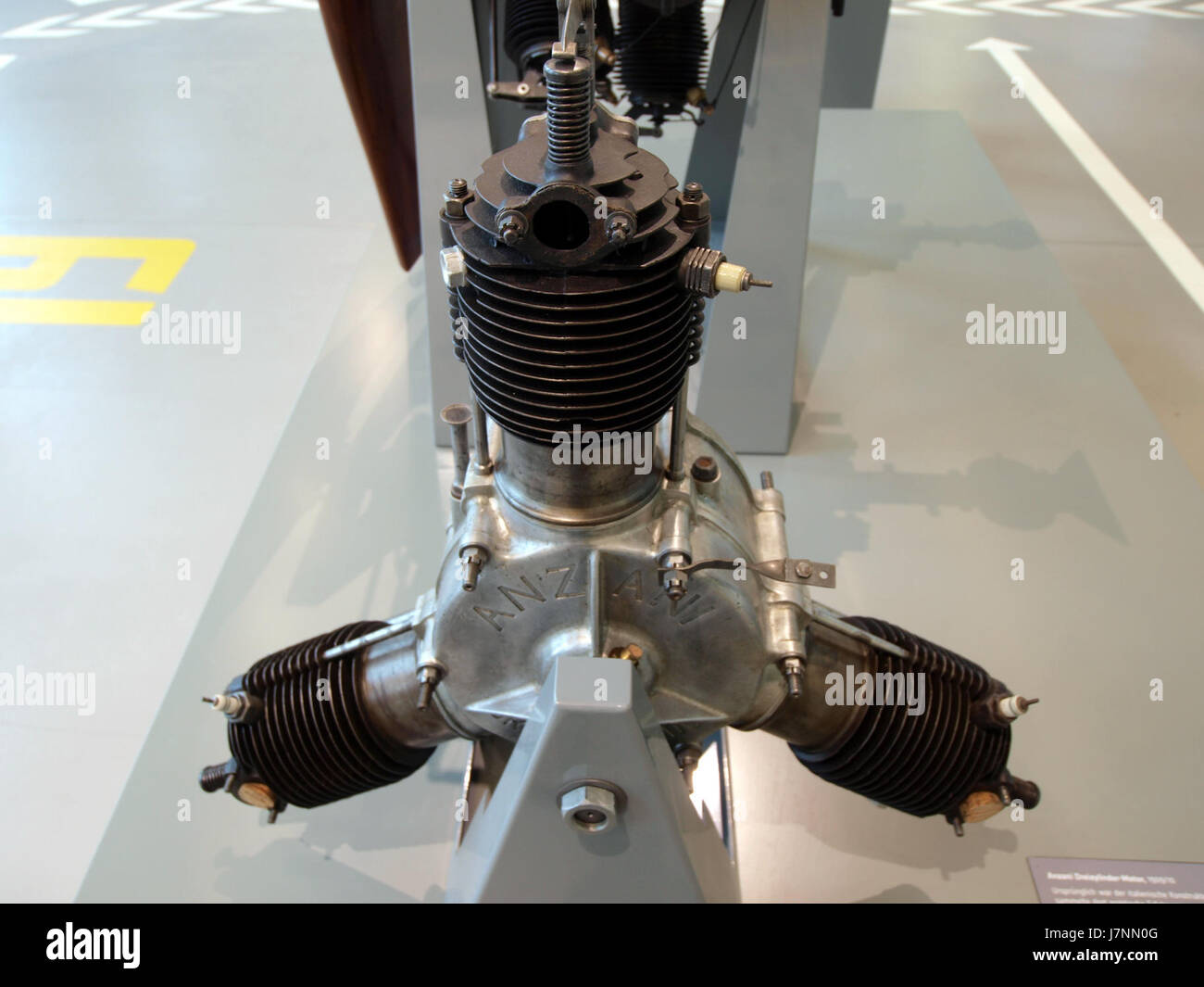1909 Anzani threecylinder aircraft engine pic1 Stock Photo - Alamy