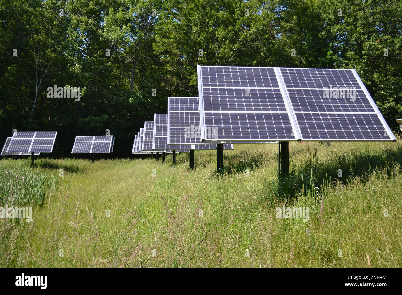 This image shows the installation of a 15 kW solar array at the ...