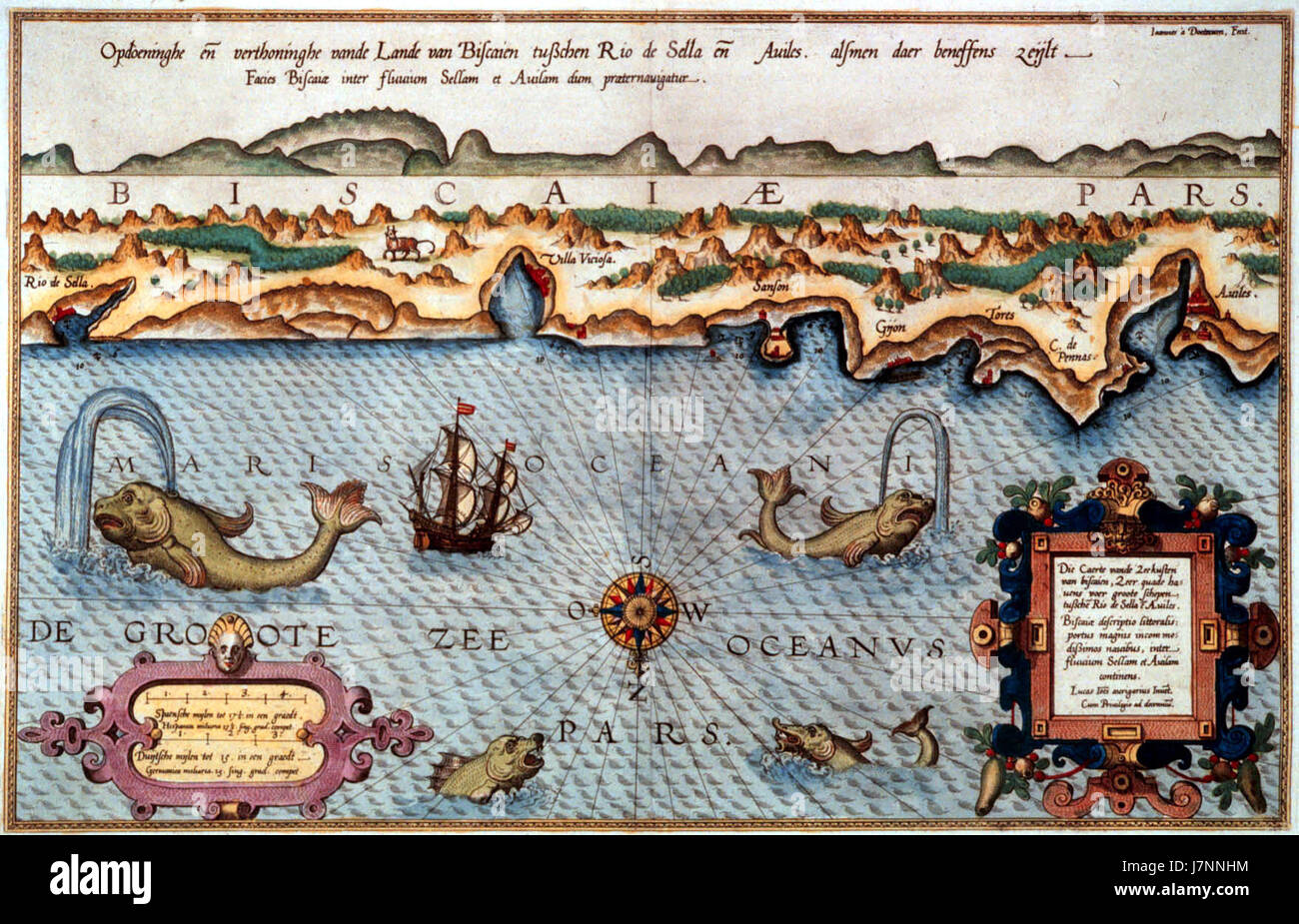 The 1586 map by Biscaien Waghenaer is a historical cartographic work ...